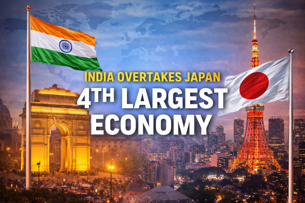 India Overtakes Japan to Become 4th-Largest Economy